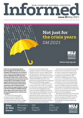 NUJ Informed, Issue 35, May 2021