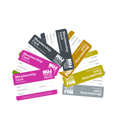 National Union of Journalists (NUJ): Press and membership cards