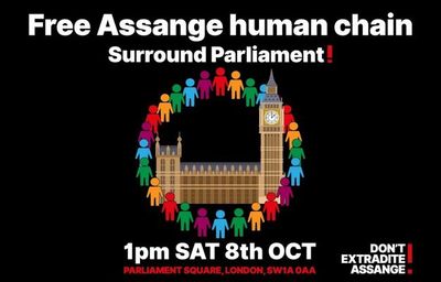 A human chain to defend free speech